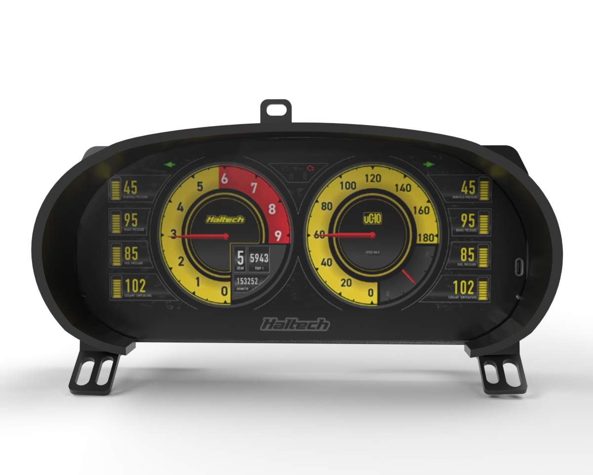 Haltech uC-10 Dash & Mitsubishi Lancer Evolution X Cluster Mount — JAP ...
